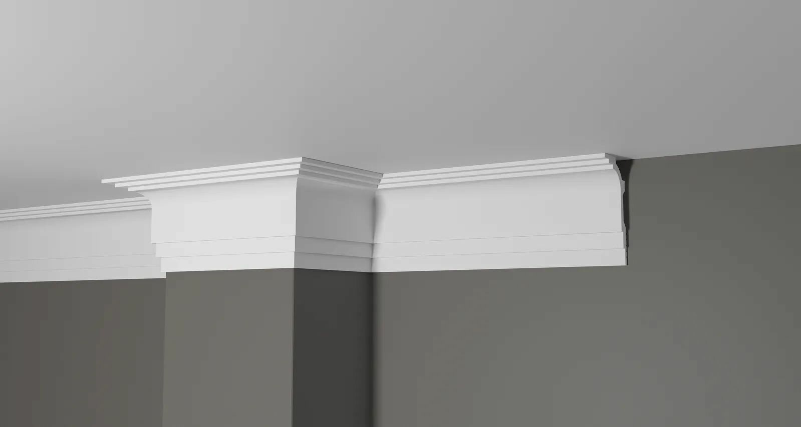 Карниз Decor-Dizayn DD515 Белая Лепнина Д2000хВ100хТ50 / Декор Дизайн.