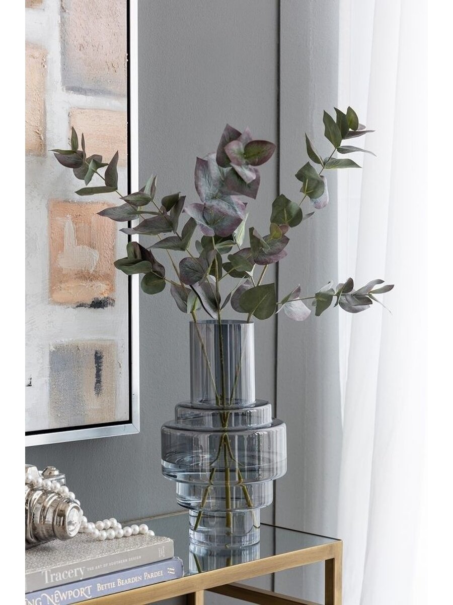 Ваза Glasar 70471-LUSM-DS-SA, стекло, 20 см x 20см x 35 см, 1.6 кг