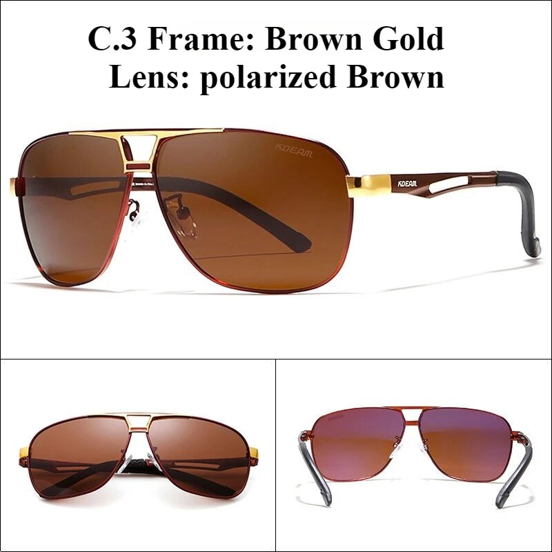 Мужские солнцезащитные очки MUXIFAN, Brown Gold, коричневые, polarized, reading 1.00