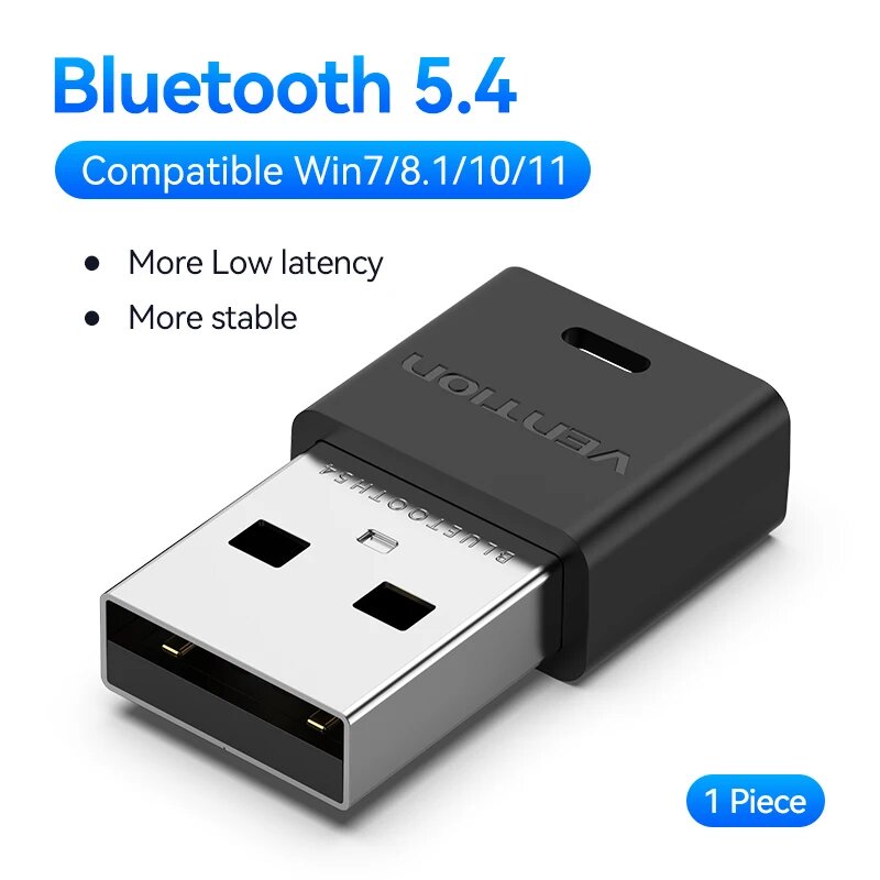 Bluetooth адаптер VENTION 5.4 USB, Черный NAL V5.4