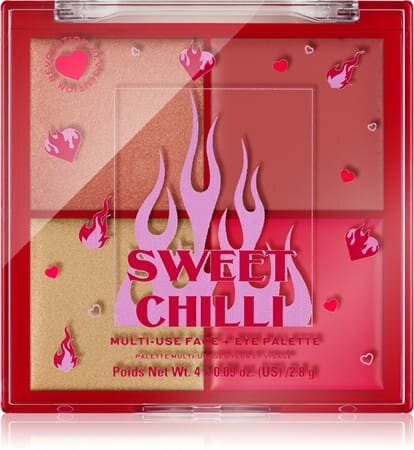 Палетка для контуринга I Heart Revolution Sweet Chilli Blush & Highlight Quad, 4 оттенка, 4 0,9 г
