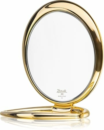 Зеркало косметическое Janeke Gold Line Table Double Mirror, золотой, диаметр 13 см