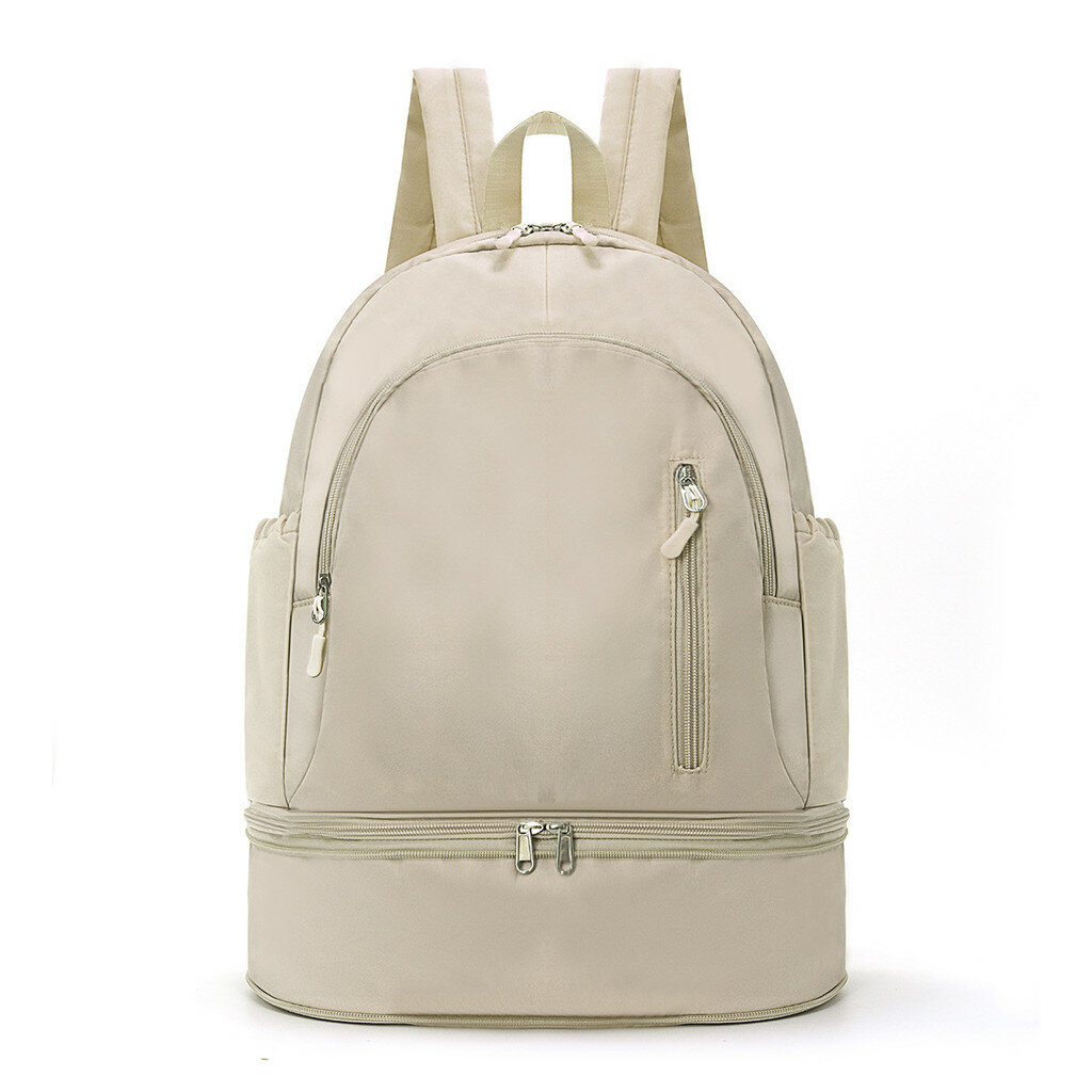 City backpack stylish with oxford material and ergonomic shoulder straps for school and casual outings khaki