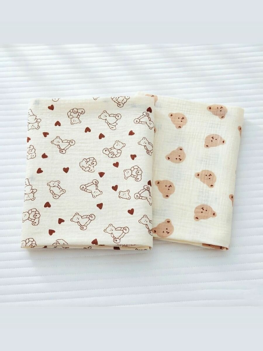 Пеленка для малышей 100 x 100 см, Муслин, 2 шт