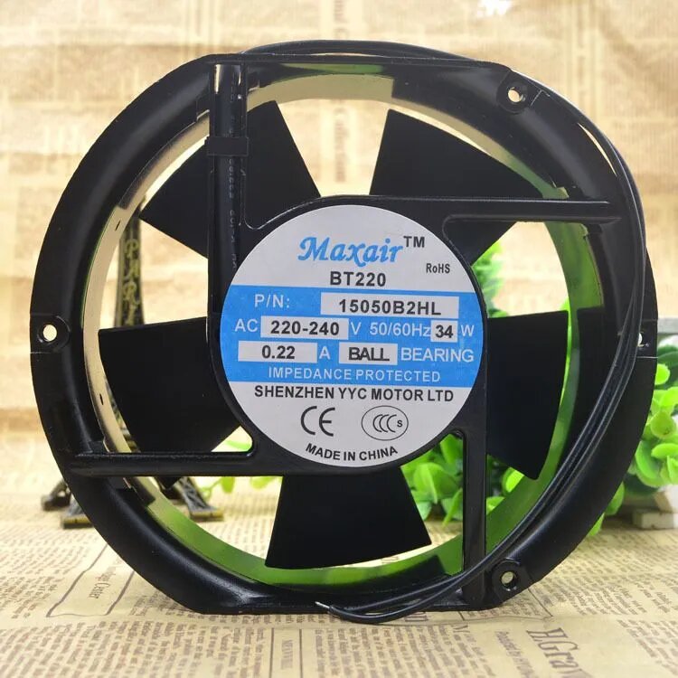 Вентилятор промышленный Maxair BT220 BT15050B2HL 220-240V 34W 0.22A осевой шариковый — фото 1