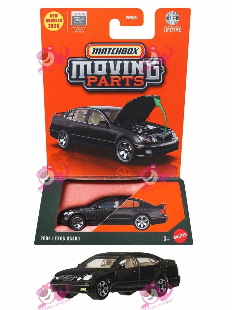 Машинка Matchbox 2026 FWD28 Moving Parts 1/64 Diecast Scale Model Car 2004 Lexus GS400