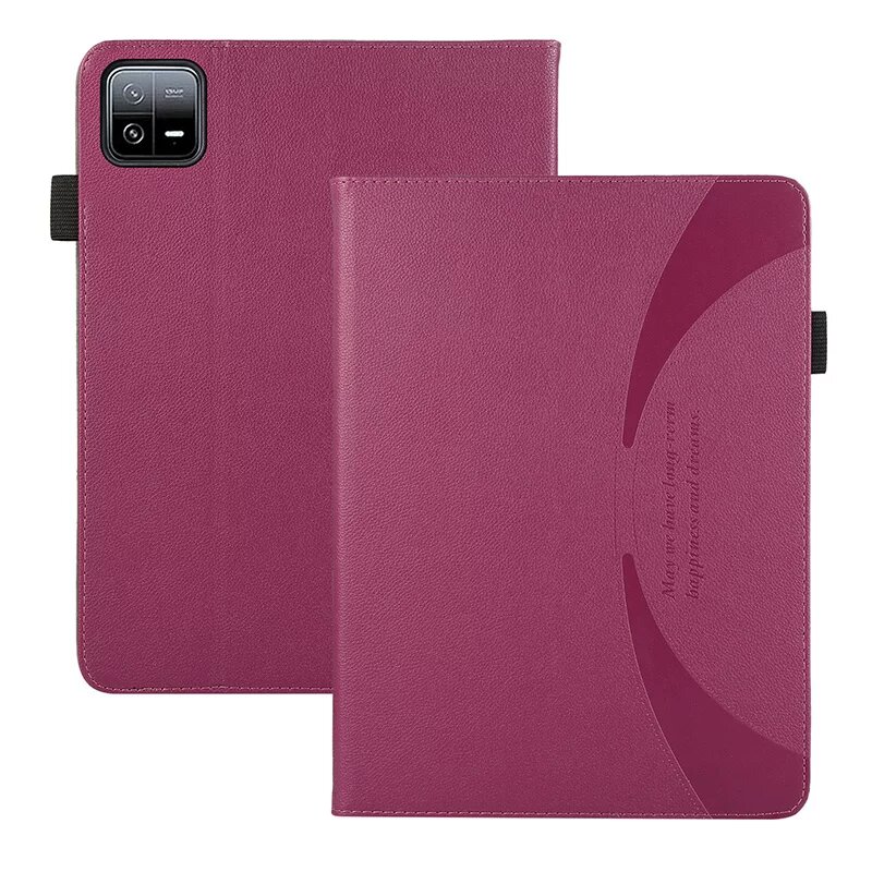 Премиум кожаный чехол для планшета Xiaomi Pad 6/6 Pro 11 дюймов с закаленным стеклом, поворотной подставкой и отсеком