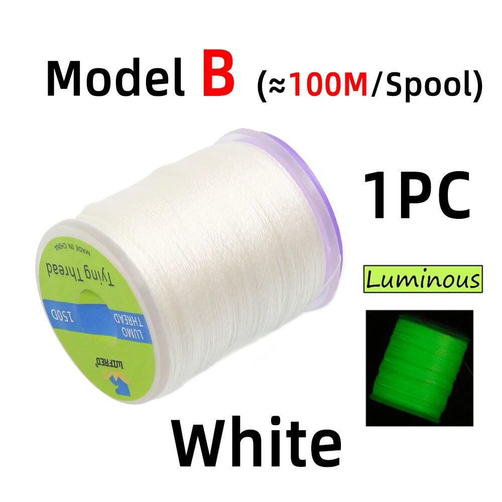 Флуоресцентная нить для рыбалки, Белый, 100м, Model B