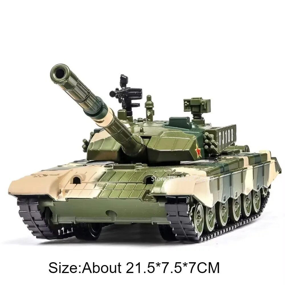 Металлическая модель танка ZTZ-99, цвет: зеленый, 1:32