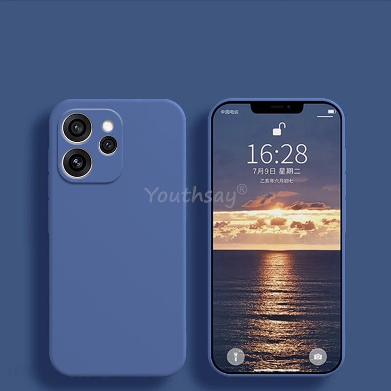 Чехол для OPPO Reno 15 Pro Max, жидкий силиконовый чехол, простой оппо Рено15 Ф 5Г, Синий, Blue