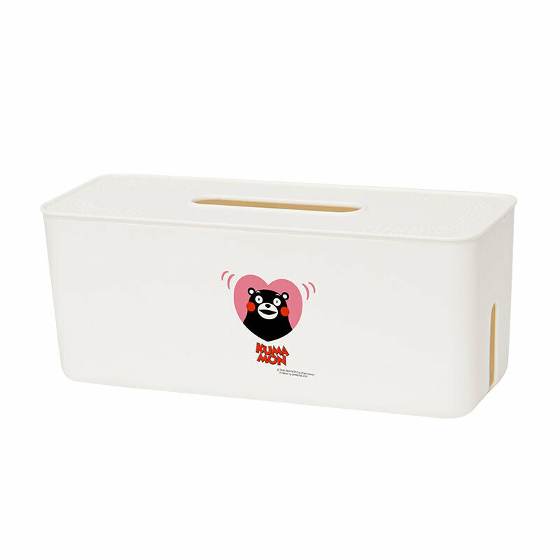Официально лицензированный Kumamon настенный короб для проводов в спальню, органайзер для кабелей в форме сердца с