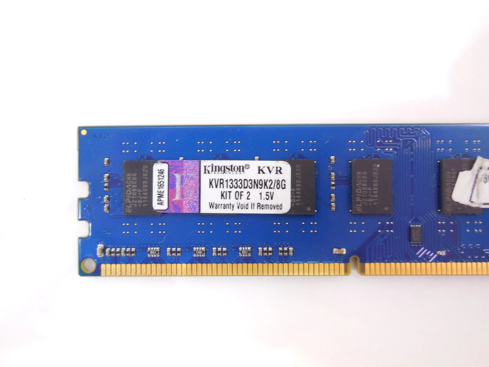 Kingston ValueRAM 2Gb (одна планка на 2 ГБ) DDR3 DIMM 4Gb KIT CL9