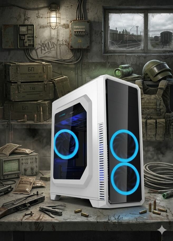 Системный блок G561white Intel Core I7-10700(аналог) 3,3ГГц 14 AMD Radeon RX 580 (8 Гб) Windows 11 Pro 16 Гб/1000