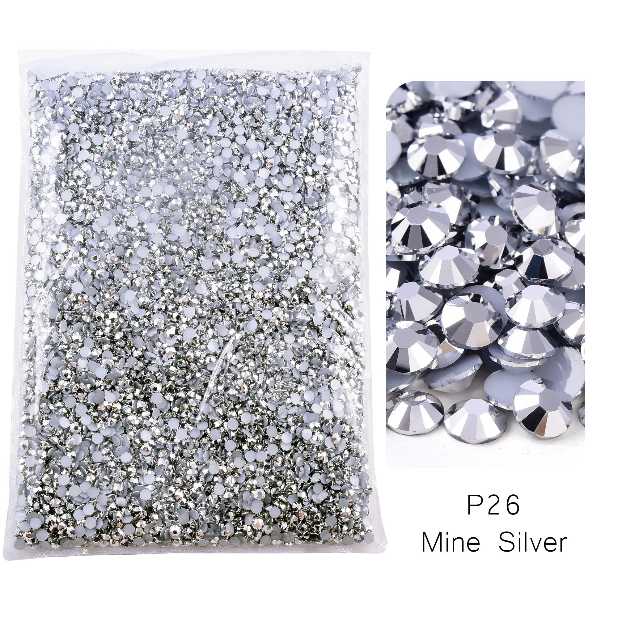 Стразы серебряные OLeeya 4mm SS16-10000pcs