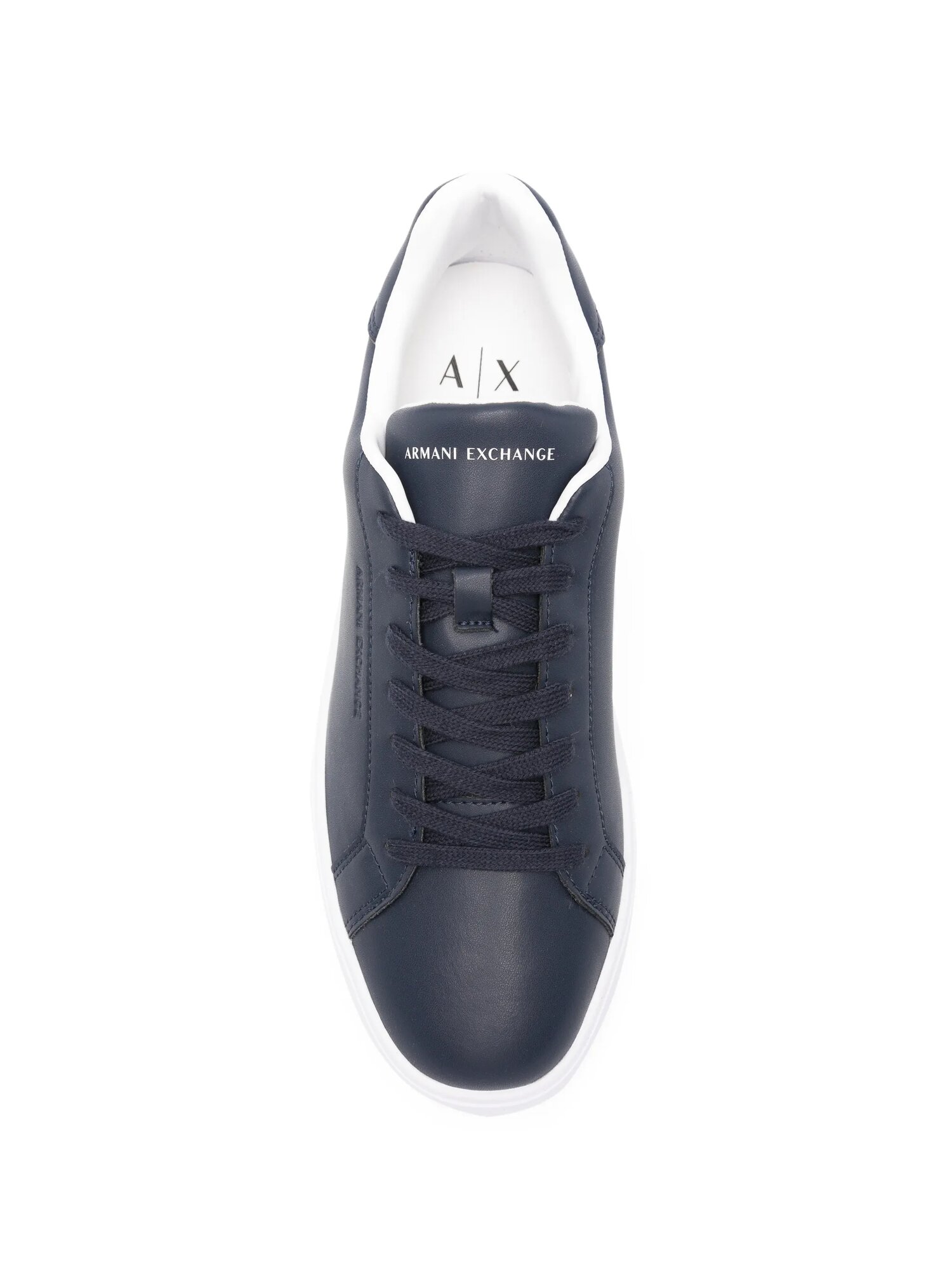 Кроссовки Armani Exchange Logo-debossed leather sneakers, размер 9 — фото 1