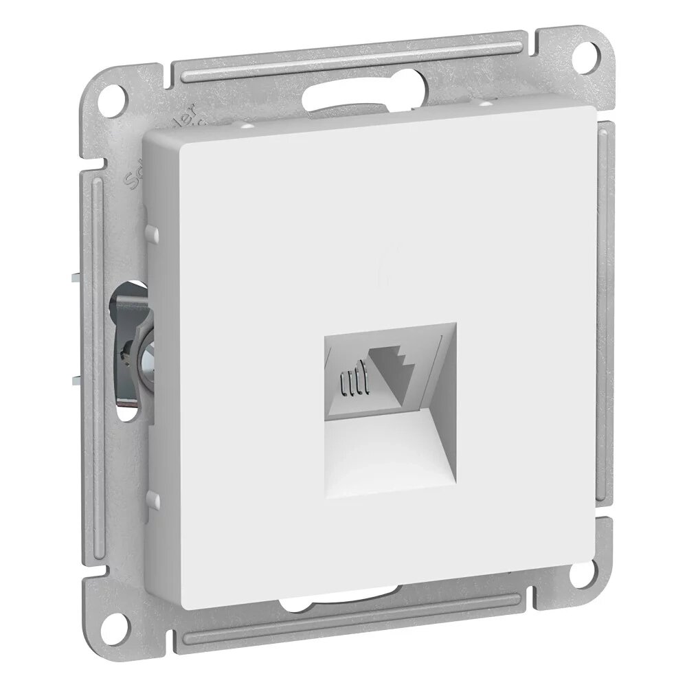 Розетка телефонная Systeme Electric AtlasDesign RJ11, механизм, Белый