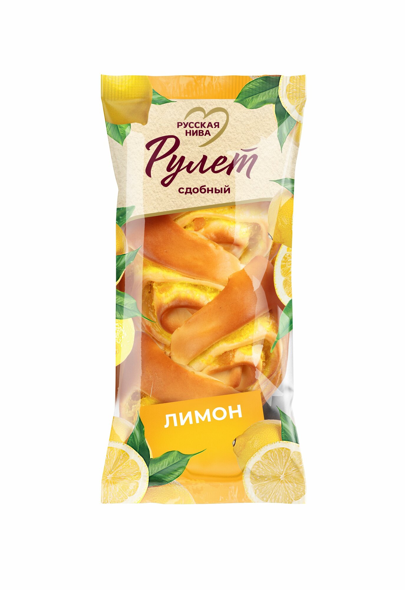 Рулет Русская Нива Лимон, 140г замороженный