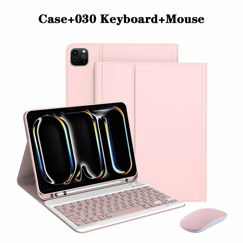 Чехол для планшета iPad Pro 11 дюймов M4 2024, Чехол для планшета iPad Pro 11 дюймов M5 2025, русская клавиатура