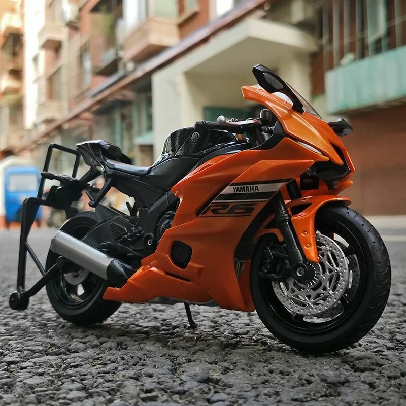 1:12 Yamaha YZF-R6 Alloy Racing Motorcycle Model, подарки для мальчиков, коллекции хобби, подарки на день рождения