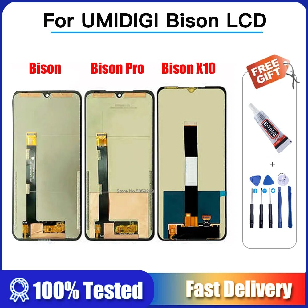 Оригинальный ЖК-дисплей для UMIDIGI BISON, сенсорный ЖК-дисплей, стеклянная панель, замена дигитайзера для GT X10 pro X10S X10G, протестировано, в хорошем состоянии