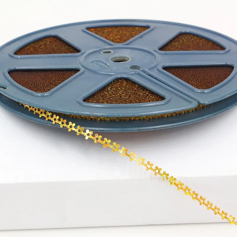 Кружевная лента с блестками, 5mm wide