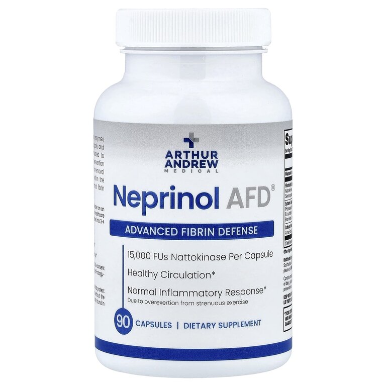 Arthur Andrew Medical, Neprinol AFD, Непринол, улучшенная фибриновая защита, 90 капсул