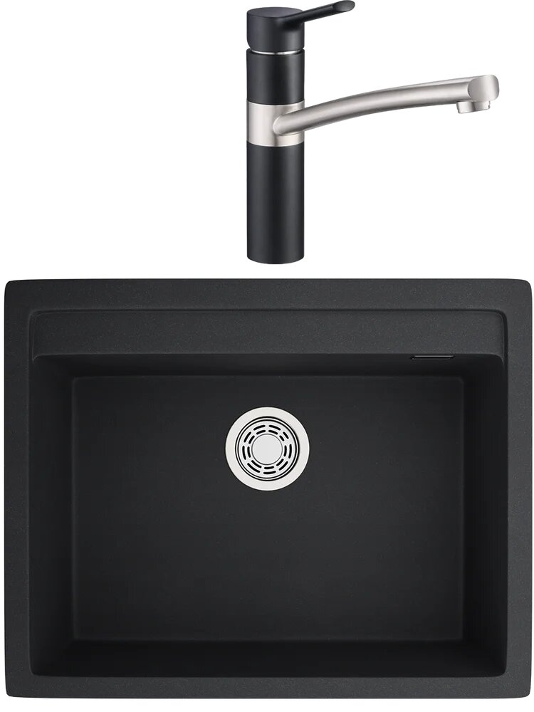 Комплект Мойка Emar Quartz / Смеситель 3011.12 Оникс