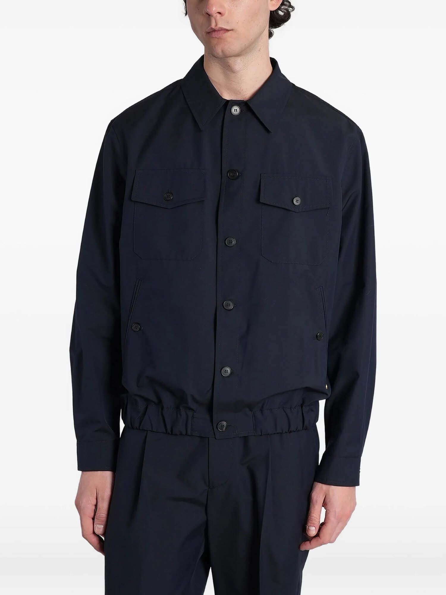 Куртка GRAYED Elasticated-hem jacket, размер 46, синий