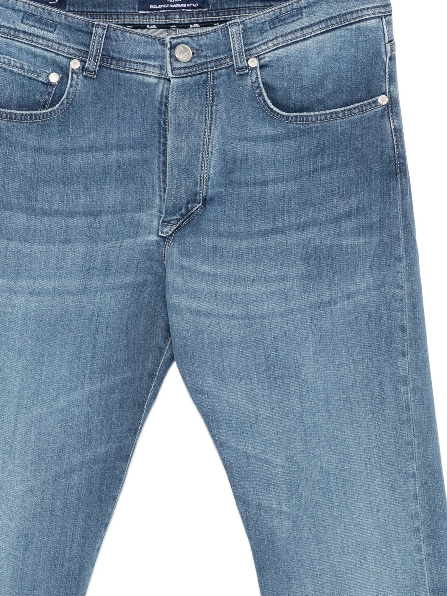 Джинсы Barba Faded-effect slim-fit jeans, размер M, blue — фото 1
