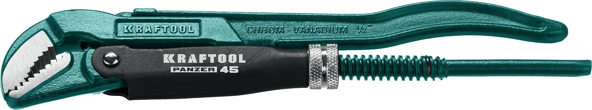 Ключ трубный №0, 1/2", с изогнутыми губками KRAFTOOL PANZER-45 2735-05