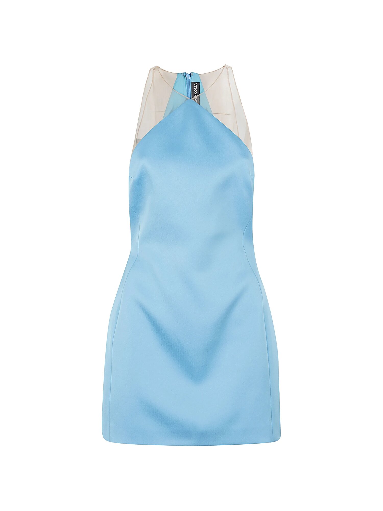 Платье Mesh-panelled satin mini dress