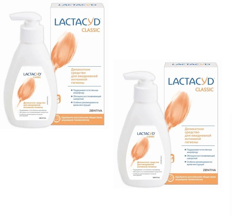 Средство Lactacyd для ежедневной интимной гигиены лосьон Классический, 200мл 2шт