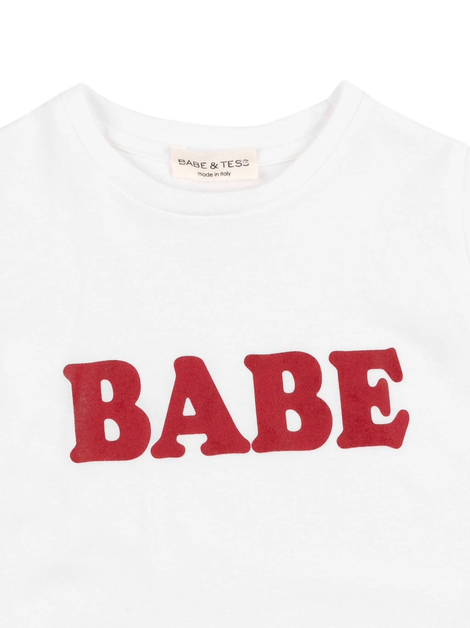 Футболка BABE & TESS Logo-print T-shirt, размер 10 лет, бежевый/белый — фото 1