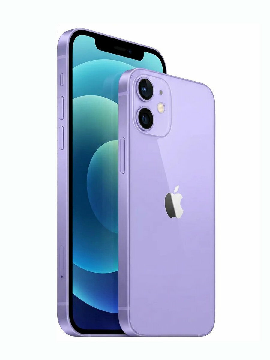 Смартфон Apple iPhone 12 256 ГБ, A14 Bionic , OLED Display , Dolby Vision Video, фиолетовый (purple)