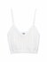 Топ Prada Openwork cotton crop top, размер 38, бежевый/белый