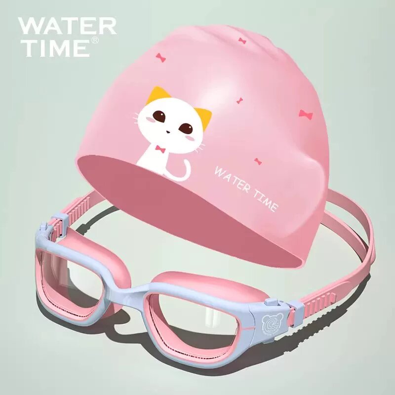 Детские очки для плавания WaterTime/Shuichuan для мальчиков и девочек, водонепроницаемые и противотуманные,