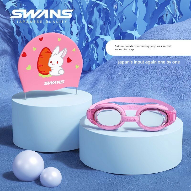 Детские очки для плавания Swans, профессиональные водонепроницаемые и противотуманные очки для плавания и дайвинга