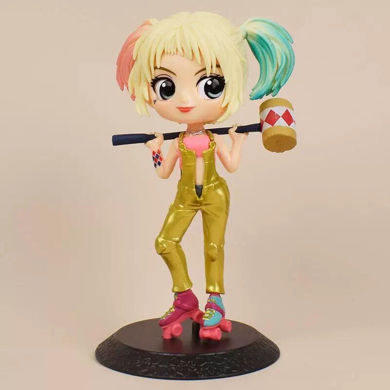 Фигурка Харли Квинн X-Force Suicide Squad Qposket, модель клоуна, подарок Харли Квинн (Золотой)_Сумка (примерно 14cm)