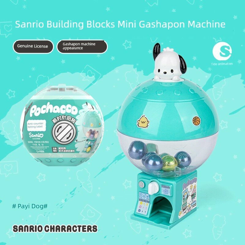 Оригинальный мини-автомат для гашапонов Sanrio, набор-сюрприз Hello Kitty, фигурка Куроми, игрушка-собачка с большими