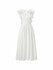 Платье CAROLINA HERRERA Ruffled neckline dress, размер 4, бежевый/белый