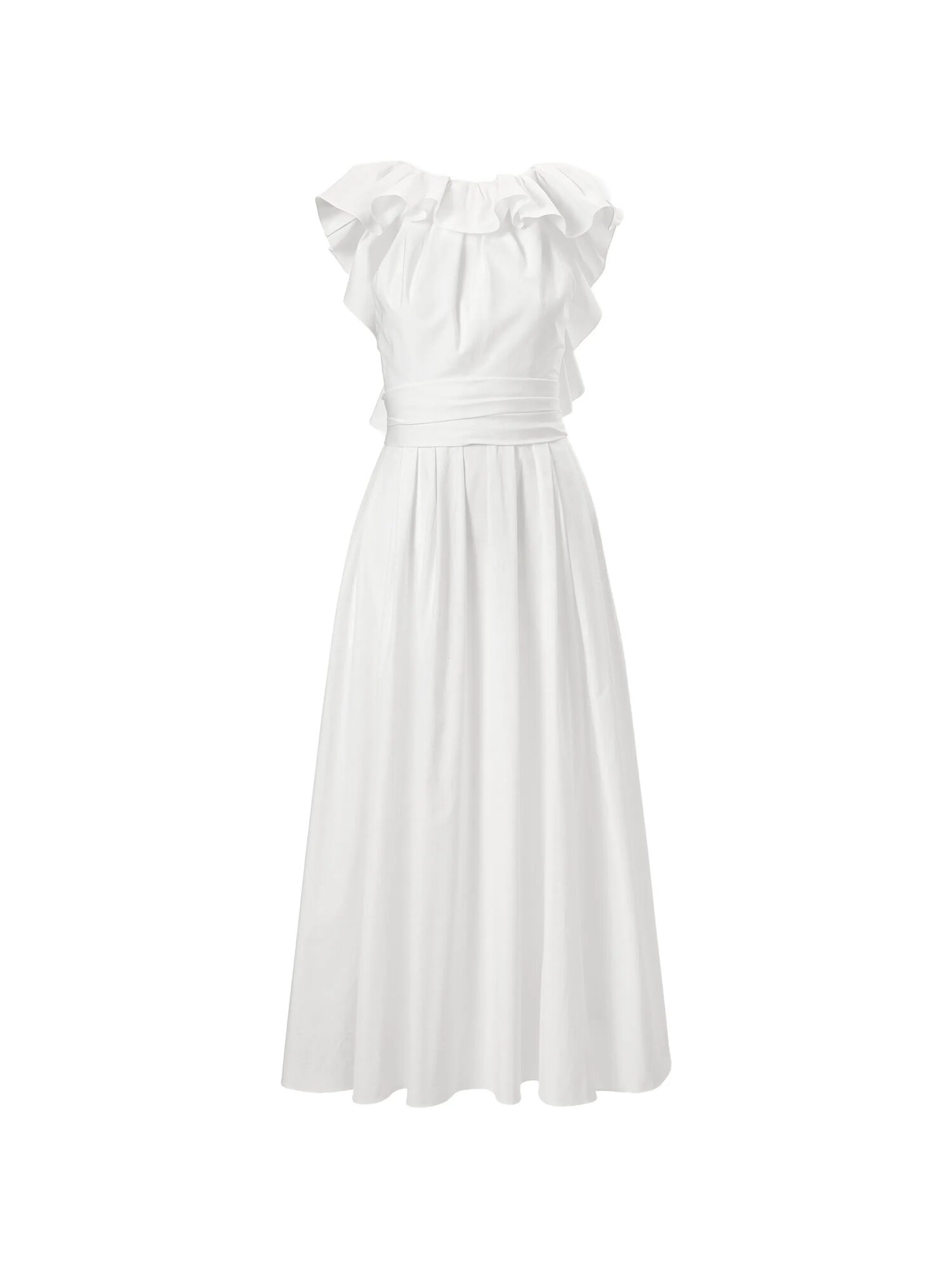 Платье Ruffled neckline dress