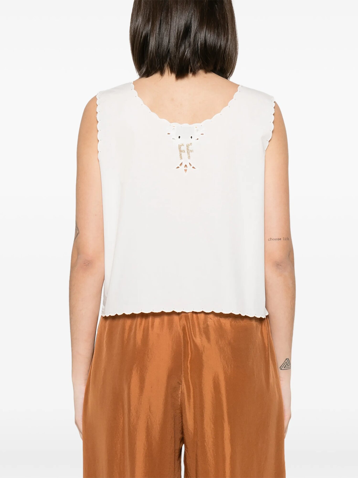 Блуза Forte Forte Broderie-anglaise blouse, размер 44, бежевый/белый — фото 1