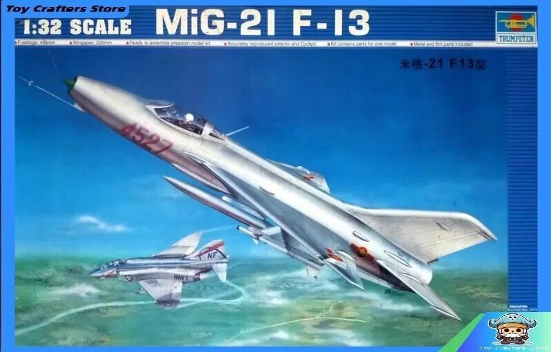 Trumpeter 02210 1/32 Комплект моделей МиГ-21 F-13 макет сборки самолёта