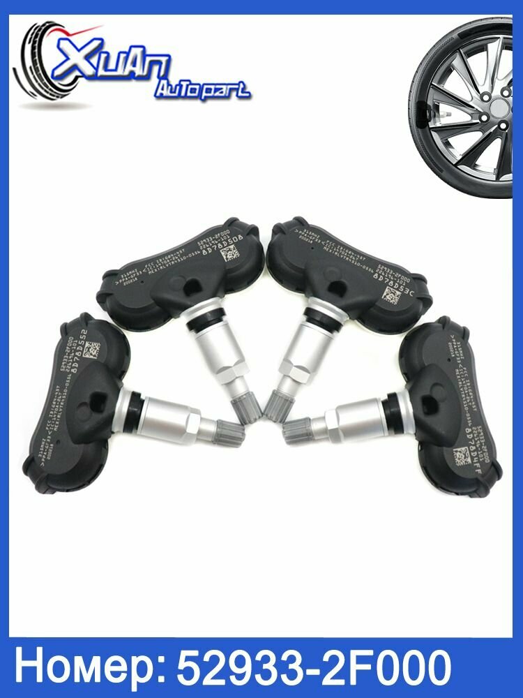 52933-2F000 52933-1G000 TPMS Датчик давления шины 315 МГц Подходит для Hyundai Accent Equus Genesis Sonata Tucson, Подходит для Kia Borrego Rio Spectra Sportage