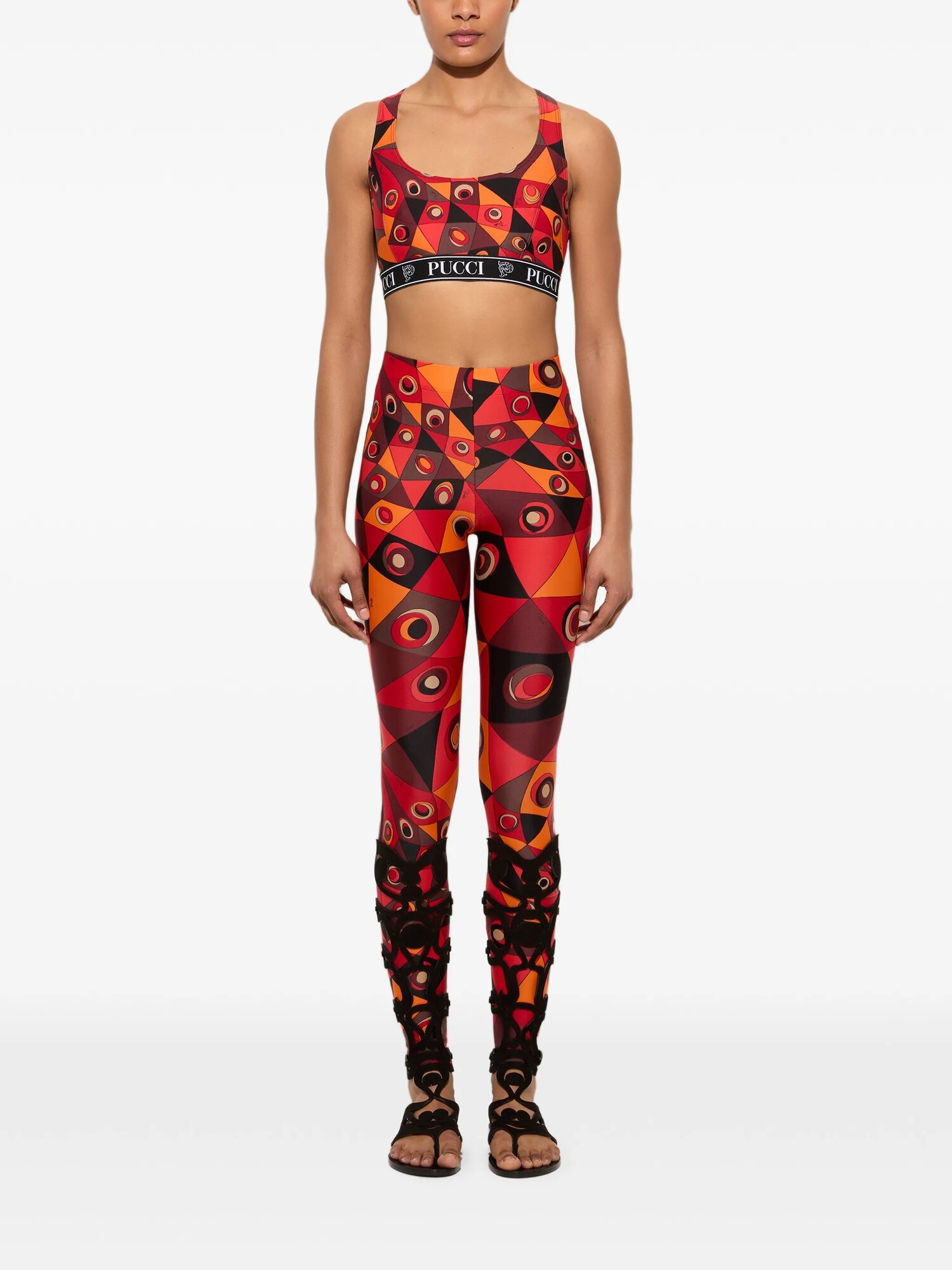 Топ PUCCI Occhi-print top, размер 42, Rouge Red — фото 1