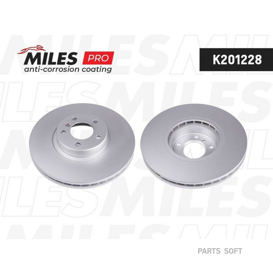 MILES K201228 Диск тормозной BMW X5 E70/X6 E71 передний D=348мм. ()
