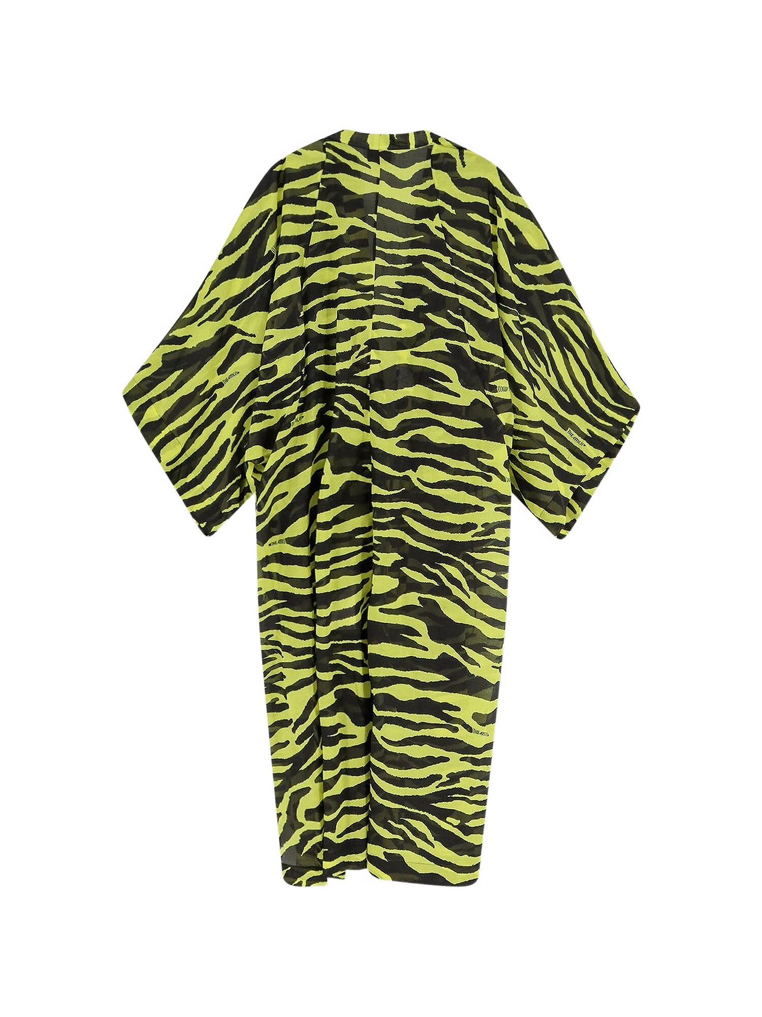 Накидка The Attico Zebra-pattern beach cover-up, размер 38, светло-желтый — фото 1