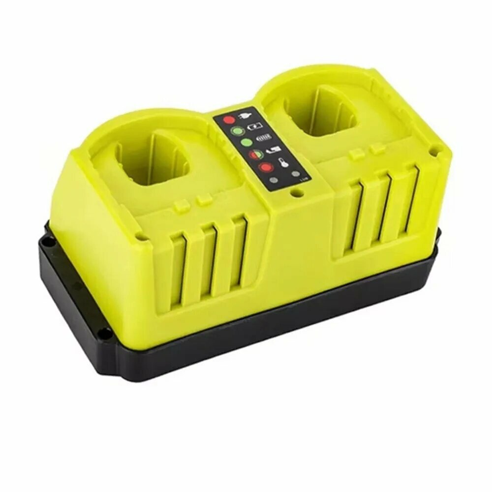 Быстрое двухпортовое зарядное устройство для аккумулятора Ryobi 18 В/20 В, вилка европейского стандарта.