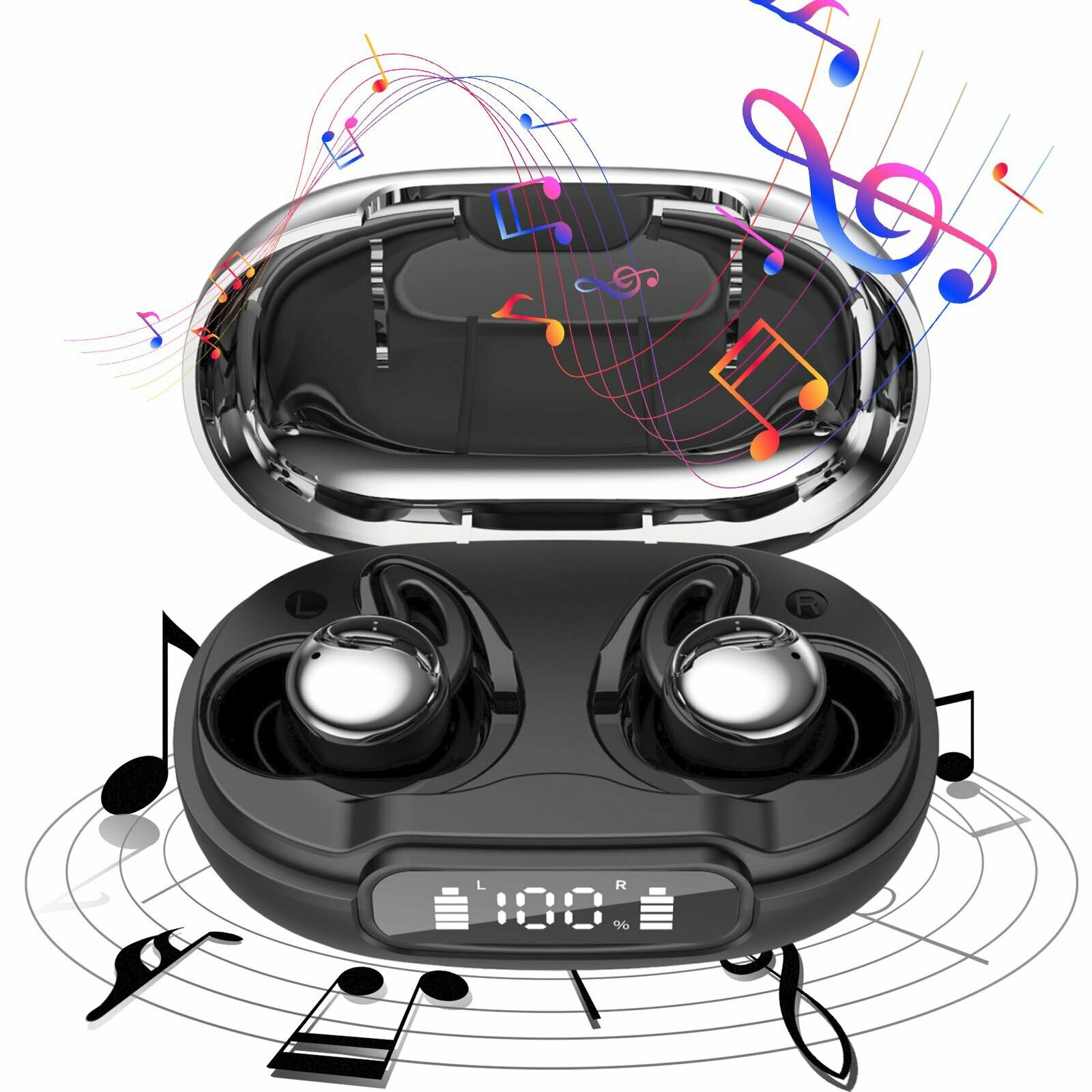 Наушники беспроводные с микрофоном YYK-Q81, Bluetooth, USB Type-C, черный