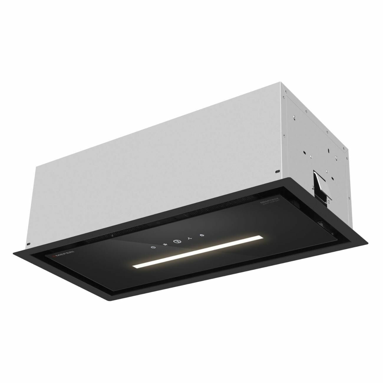 Вытяжка кухонная MEFERI SMARTBOX60BK GLASS COMFORT встраиваемая